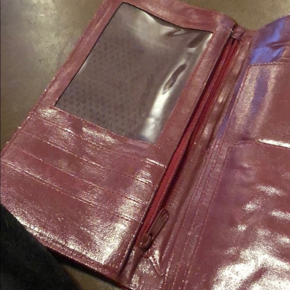 Bags | Eel Skin Passport Checkbook Wallet Keep All | Poshmark